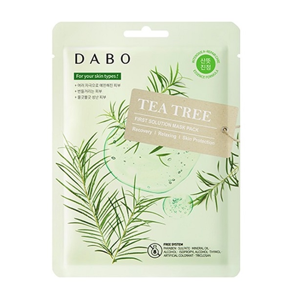 Dabo FIRST SOLUTION FACE MASK PACK (Tea Tree) 23gm - Chardike